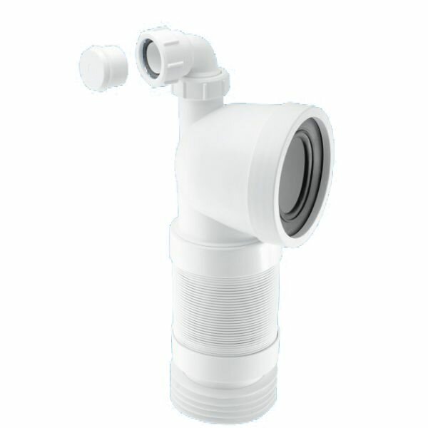 Гофра для унитаза McAlpine с отводом угловая 90° L260-540 мм (MRWC-F11RD)