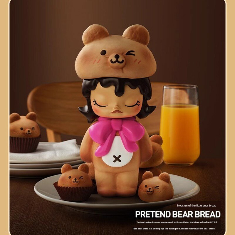 POP MART MOLLY Bread Head Series Фигурка Вторжение Медвежьего Хлеба скрытая вариация, официальный оригинал