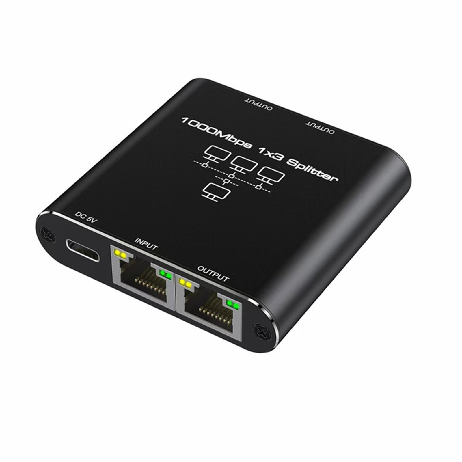 Гигабитный сплиттер Ethernet 1 вход 3 выхода RJ45, 1000
