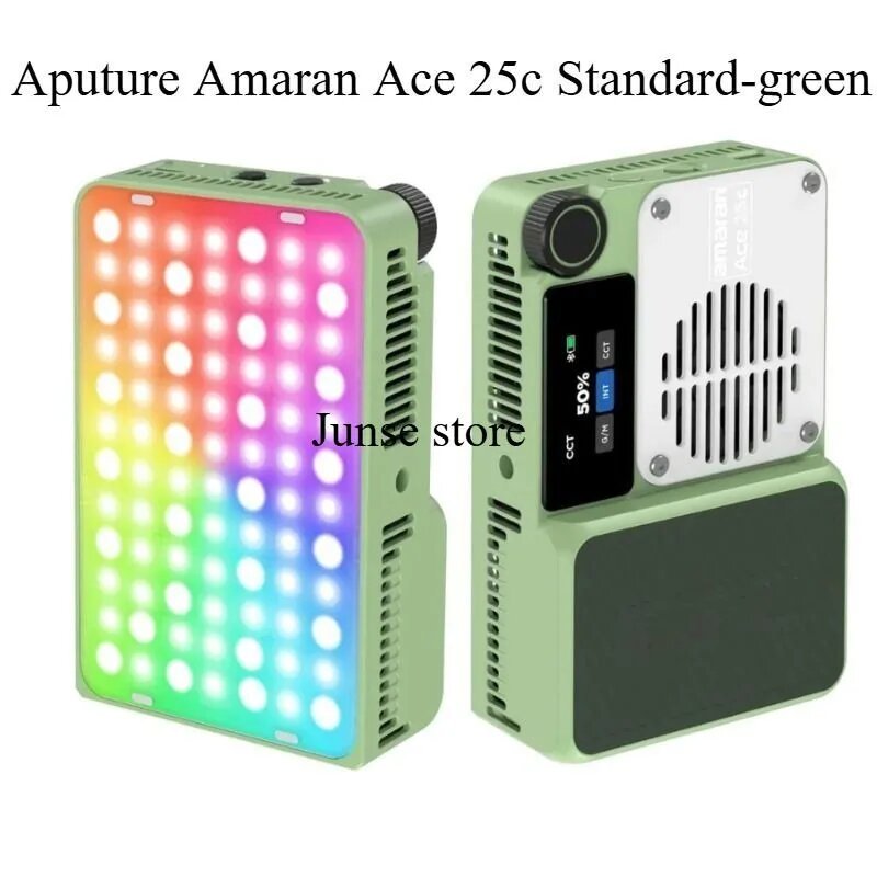 Aputure Amaran Ace 25c Standard green Карманный светодиодный светильник RGB Полноцветный мини-видеосигнал 2300K-10000K