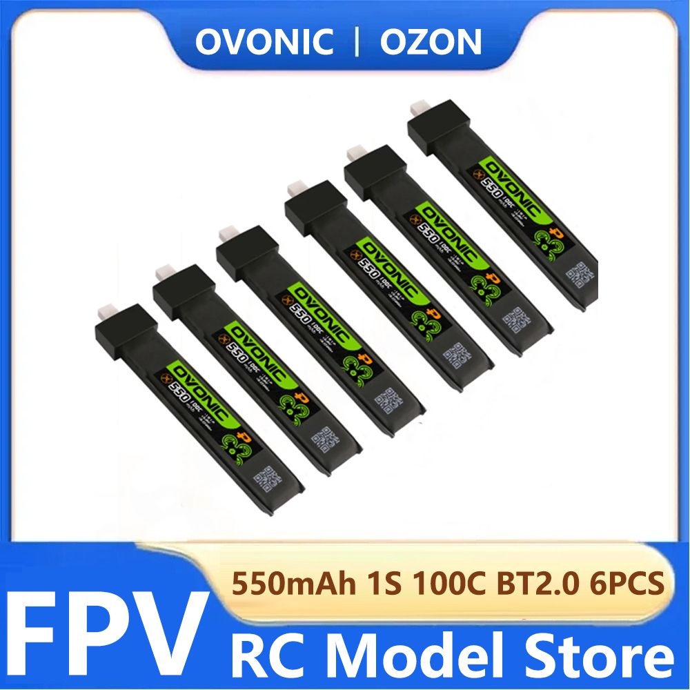 Аккумулятор OVONIC 1S Lipo Battery 550mAh 1S1P 100C 3.8V LiHV LiPo Battery with BT2.0 Plug--NS929