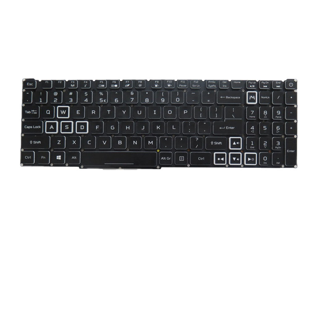 Клавиатура для ноутбука для ACER SV05P_A72BWL с 4-зонной RGB-подсветкой (045060E9K201 PK132WV1B00 AEZAUR01020 ACM18K363U4 NKI151310B NK. I1513.10B, английская, американская, черная, нов