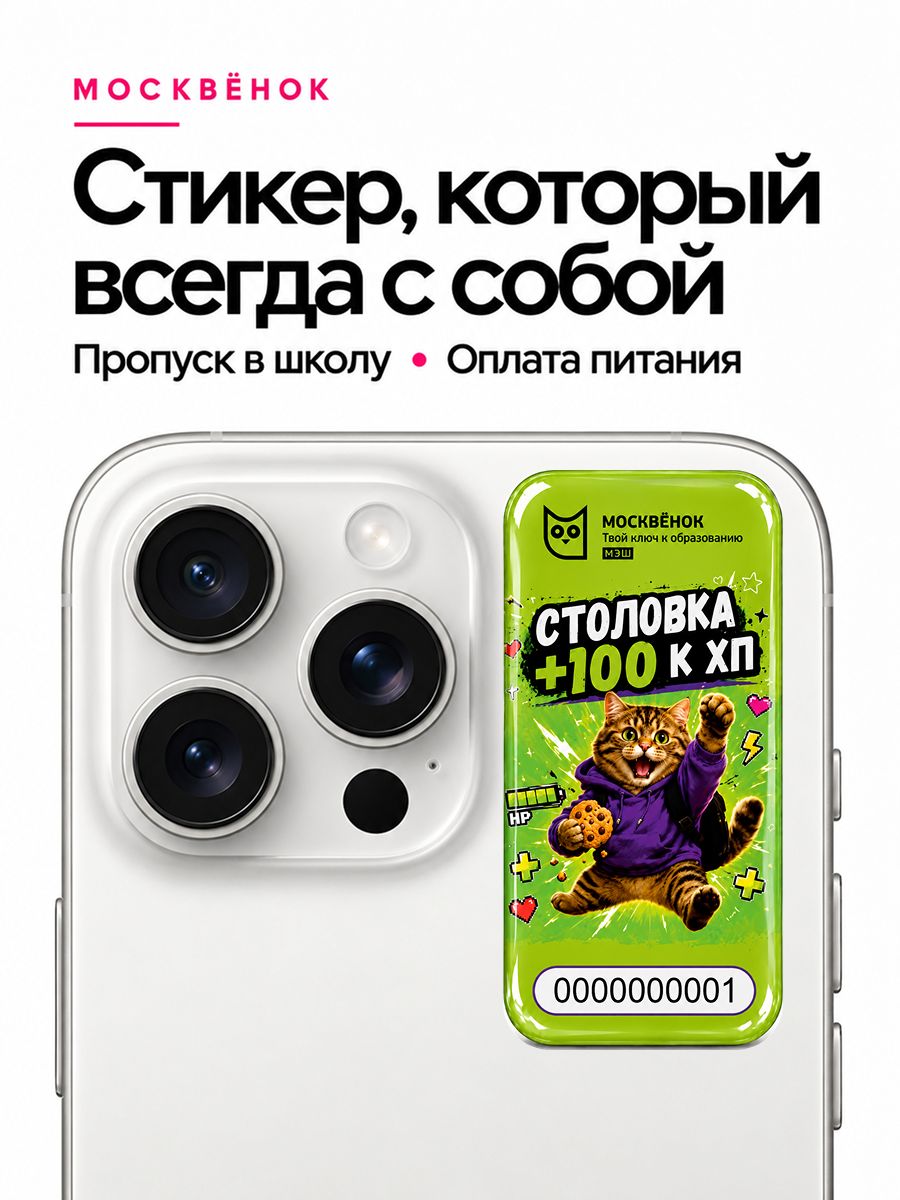 Стикер Москвёнок пропуск в школу