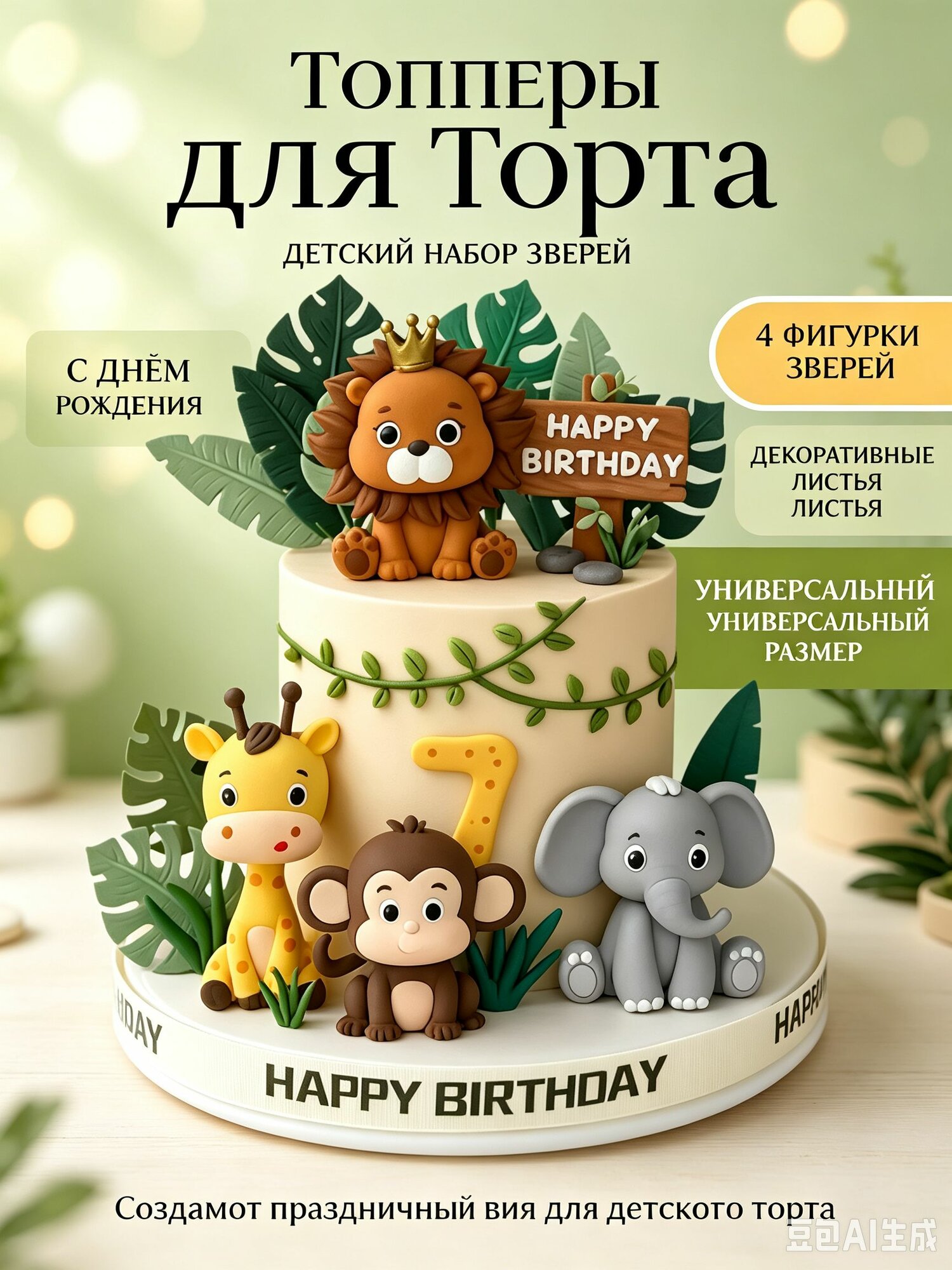 Топпер для торта, 0 шт, 23 уп.