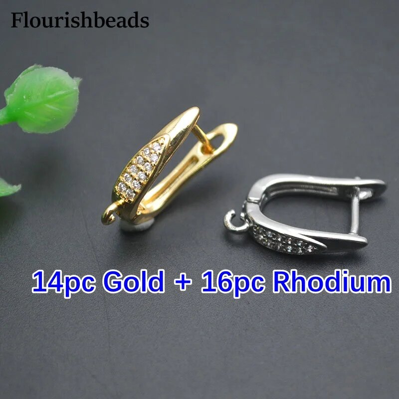 Золотые позолоченные крючки для сережек Flourishbeads 30 шт 30pc-DSC37-9863-Mix
