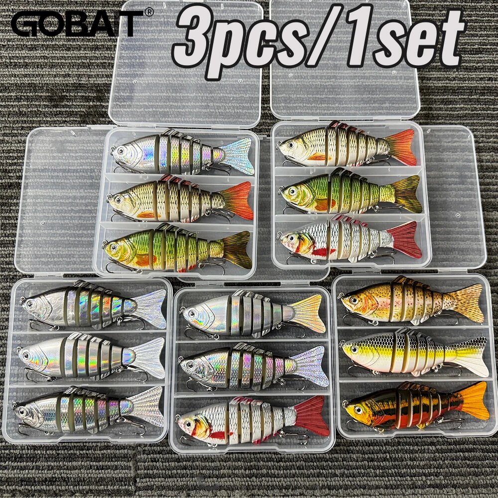 Приманка для рыбалки GOBAIT 3 шт, цвет A, с коробкой