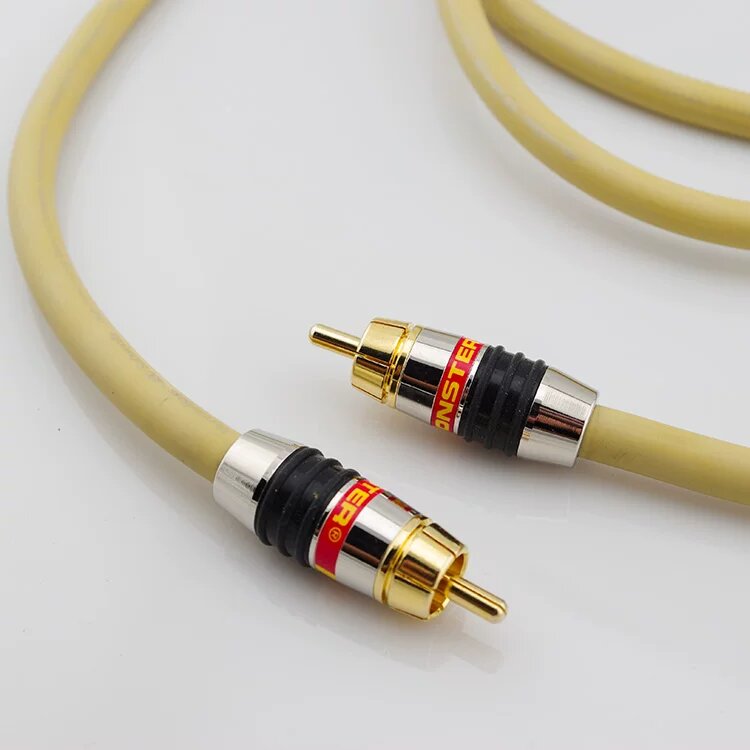 Аудиокабель Monster Bass 400 из бескислородной меди RCA сабвуфер 1м светло-желтый