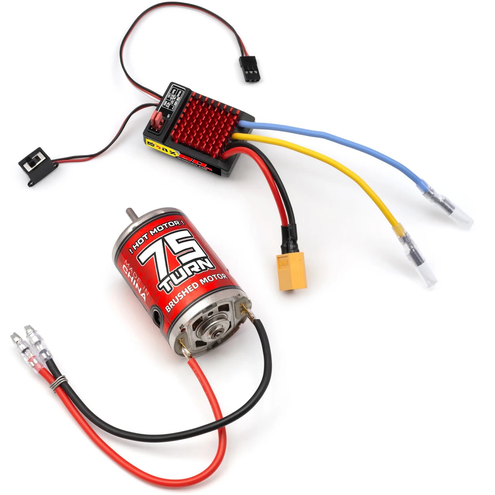 RCZIPROY Электродвигатель 540 PRO 12T-75T 75t-Banana plug