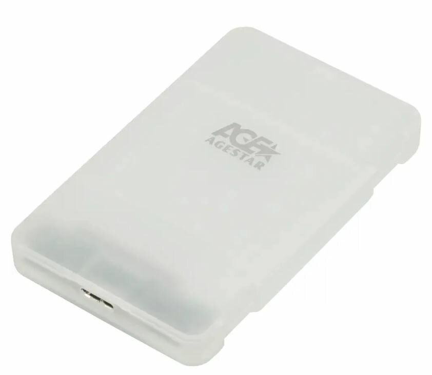 Внешний корпус HDD AgeStar 3UBCP3 SATA пластик белый 2.5"