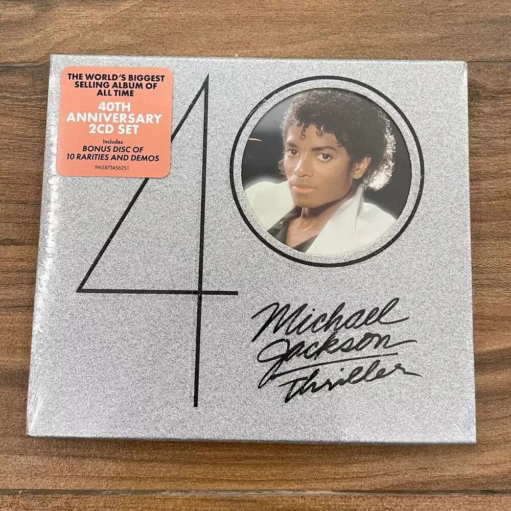Музыкальный Компакт-диск Michael Jackson Thriller (40th Anniversary, 2CD), Юбилейное Издание С Бонус-диском, Полный Набор Треков, Редкости И Демо-версии, Высококачественный Звук В Прочном Кейсе