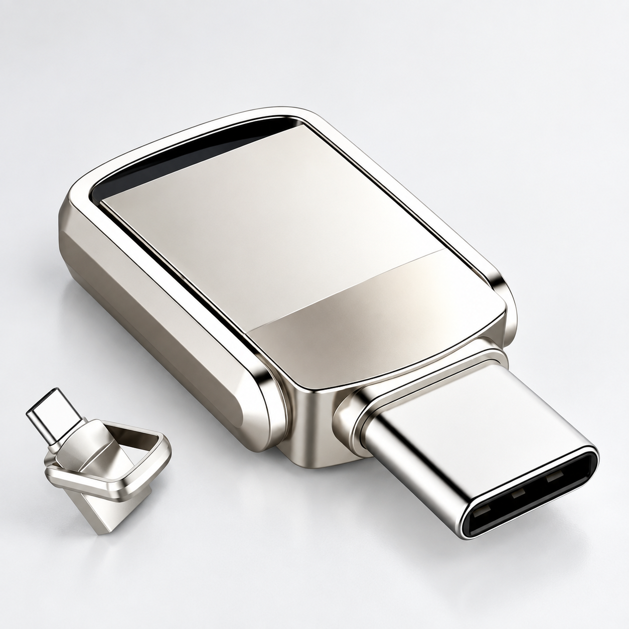 USB-накопитель Type-C 2ТБ, OTG (Цвет товара: серебристый)