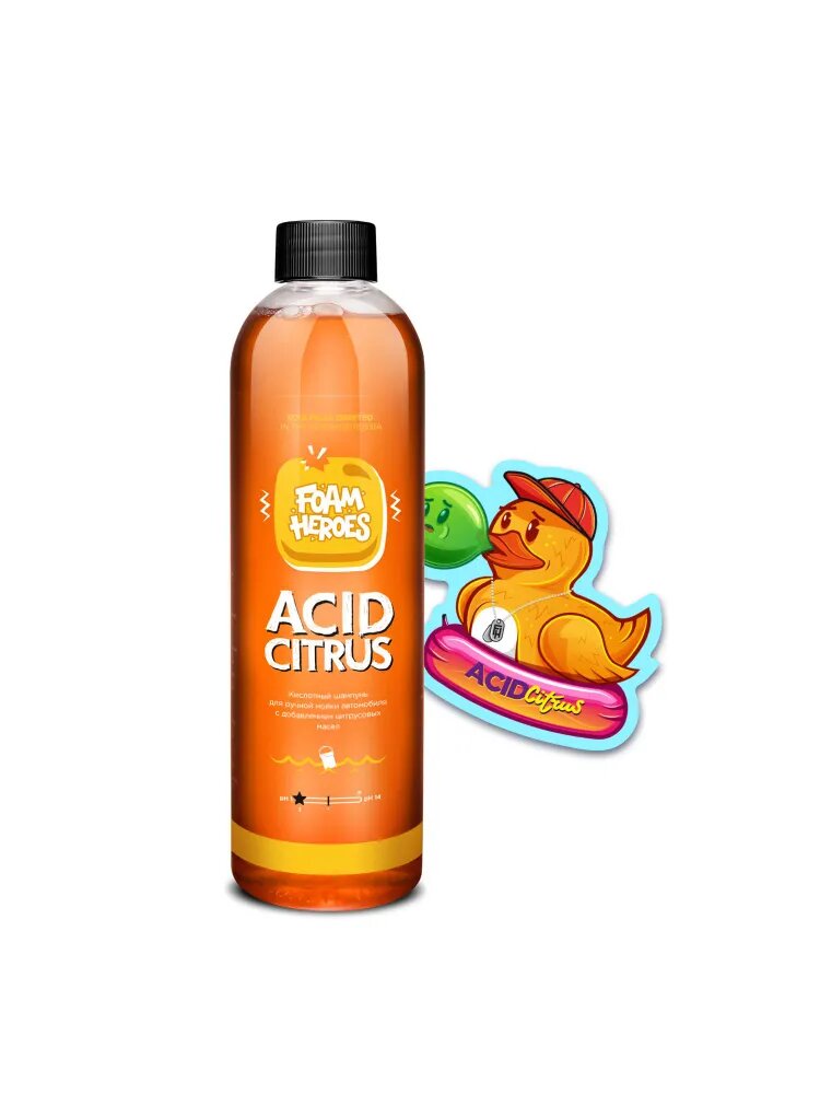 Кислотный автошампунь для ручной мойки Acid Citrus, 500мл