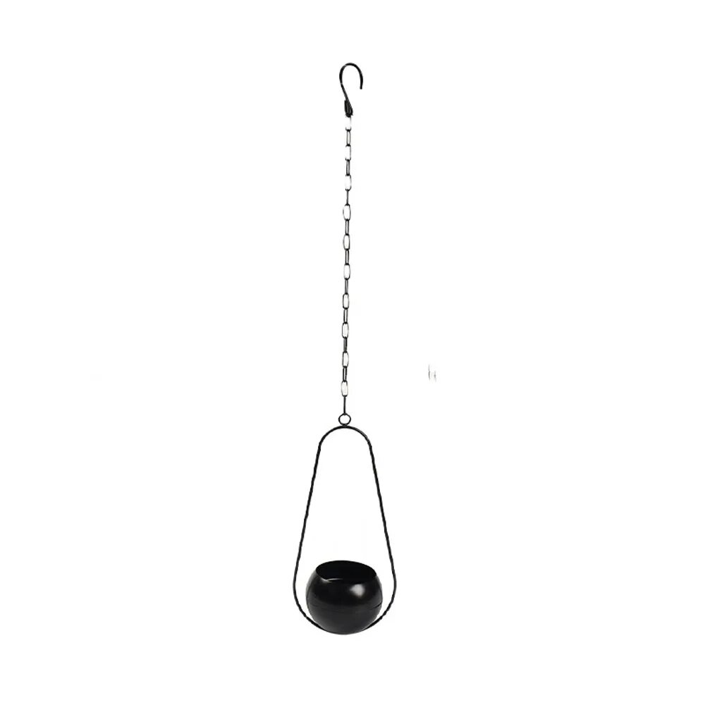 Подвесной цветочный горшок из металла черный Черный, Style B Black