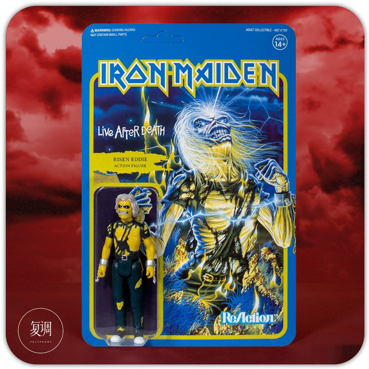 Super7 Iron Maiden Live After Death Ретро Висящая Карта Коллекционная Виниловая Фигурка, 10 см Музыкальная Альбомная