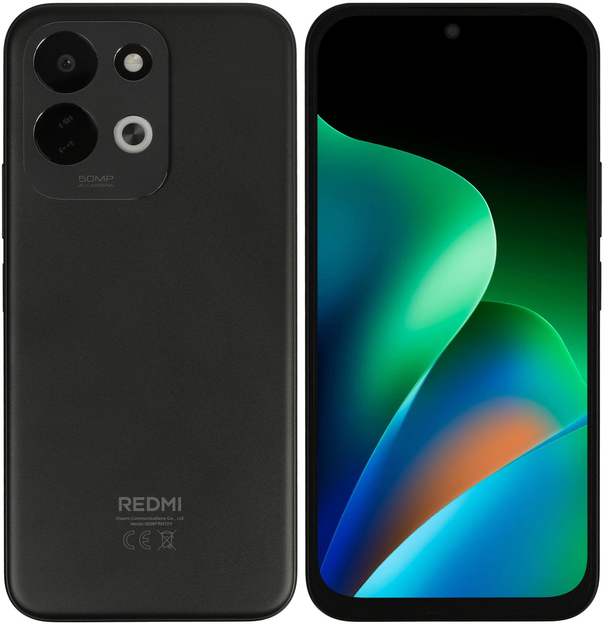 6,9" Смартфон Xiaomi REDMI 17 4/256 ГБ (MZB0PI1RU) 2026, черный - 8 x 2 Ггц, 4 ГБ, 2 SIM, IPS, 1600x720, 50 Мп, 4G (LTE), 7500 мАч