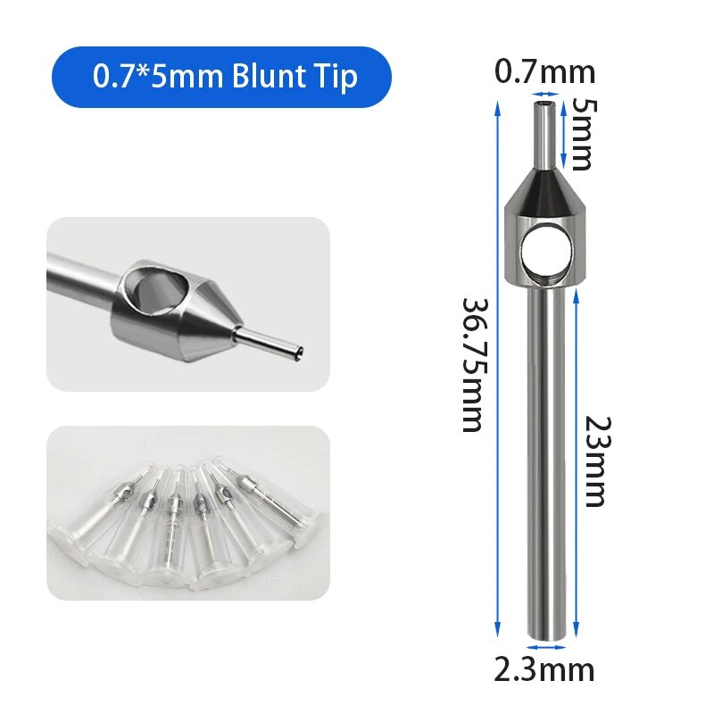 Инструмент FUE 0.7*5mm Blunt Tip, 5шт