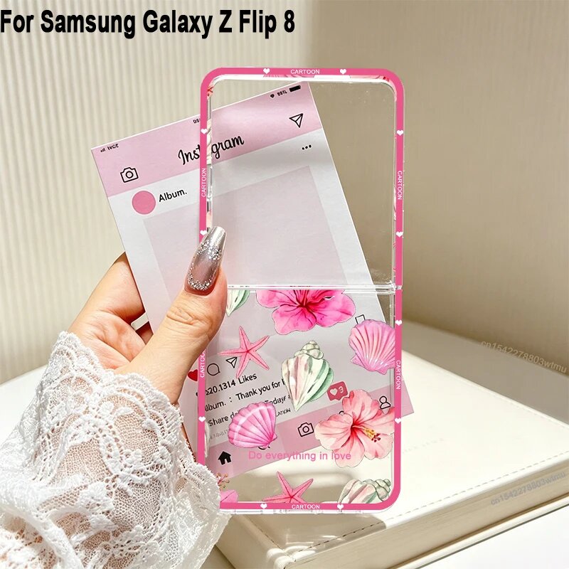 Прозрачный чехол для телефона ZFlip 8 для Samsung Galaxy Z Flip 8 Flip8 7 Галакси З Флип 8, Style 3