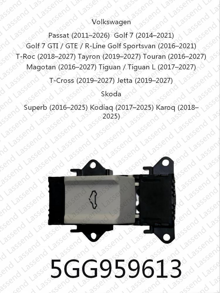 Кнопка управления люком 5GG959613 для VW Passat Golf Tiguan T-Roc Tayron Touran Magotan T-Cross Jetta Golf Sportsvan Skoda Superb Kodiaq Karoq