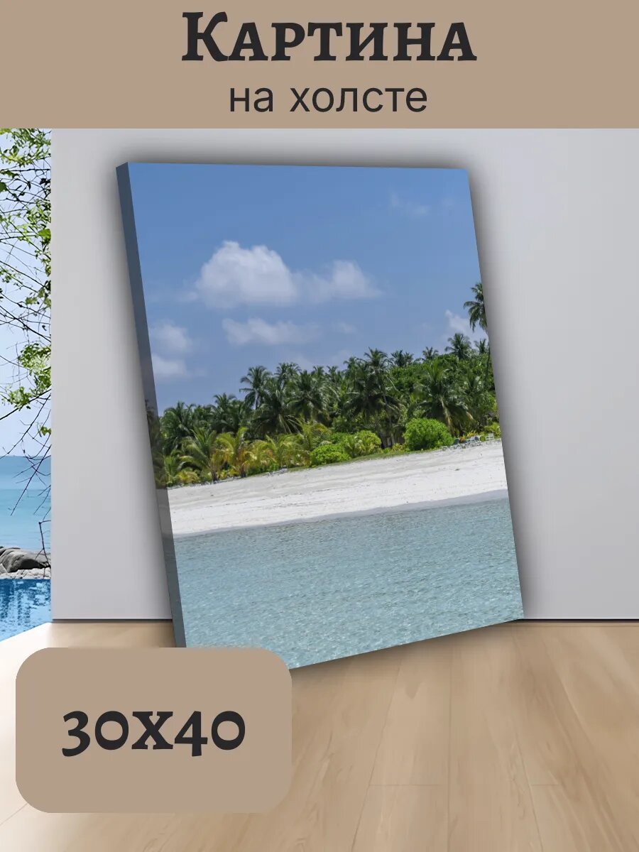 Картина Постер Мальдивы Maldives 30x40 тропический пейзаж