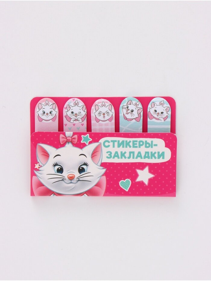 Стикеры мини, с липким слоем 5 шт, 20 л, "Кошка" 11014512