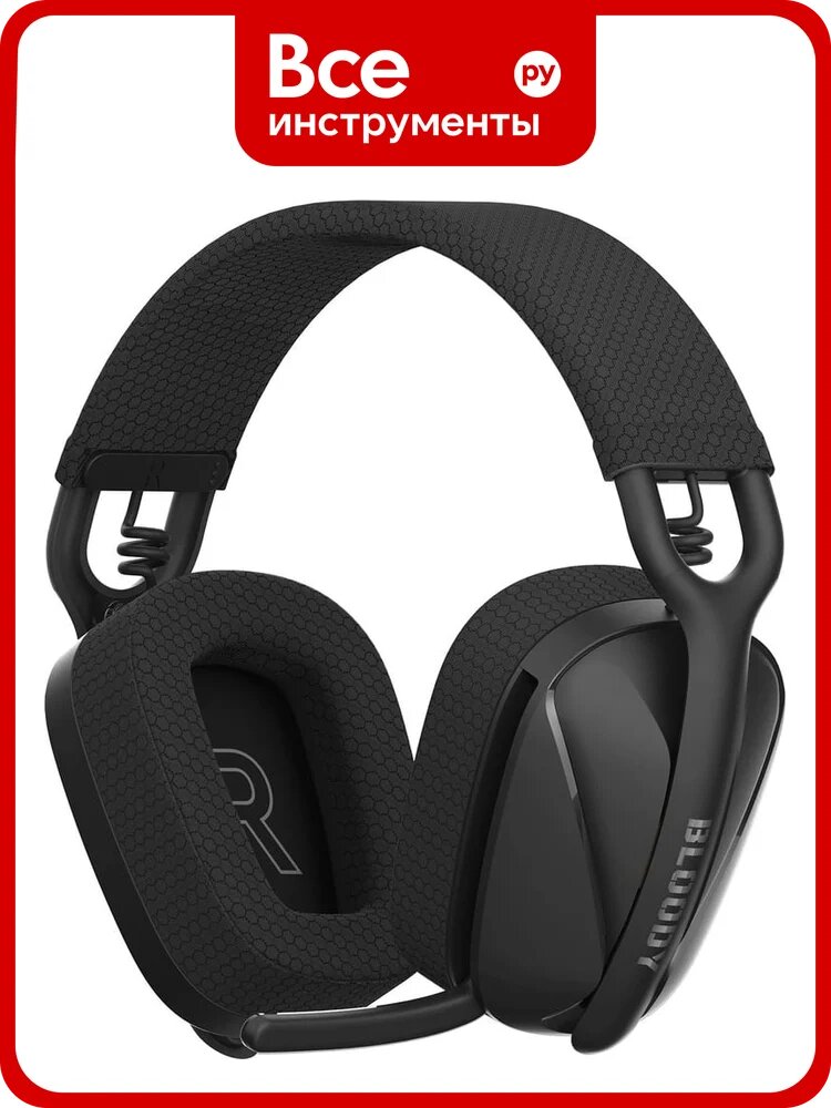 Наушники с микрофоном A4TECH GR285 Bloody черный 1.5м мониторные BT/Radio/3.5mm 2142366