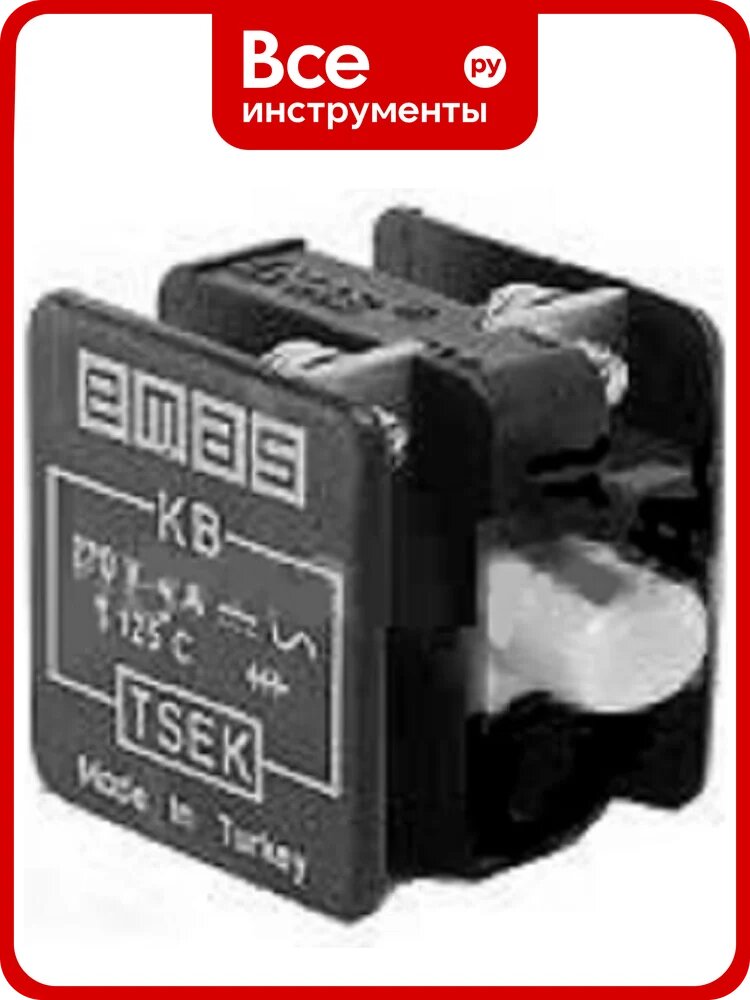 Блок-контакт Emas с держателем 1НО+1НЗ для постов, KB14K