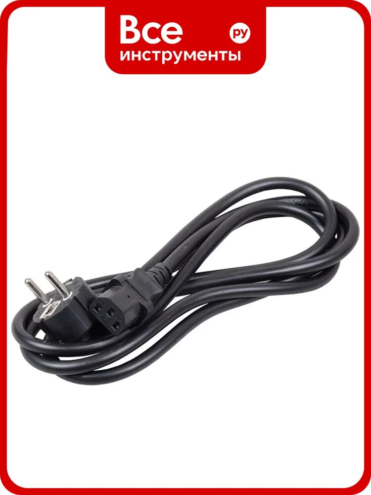 Кабель питания Ripo 1.8м, schuko-c13 (3-1.00 mm2) 16a, черный, угловая вилка, с заземлением 003-910012