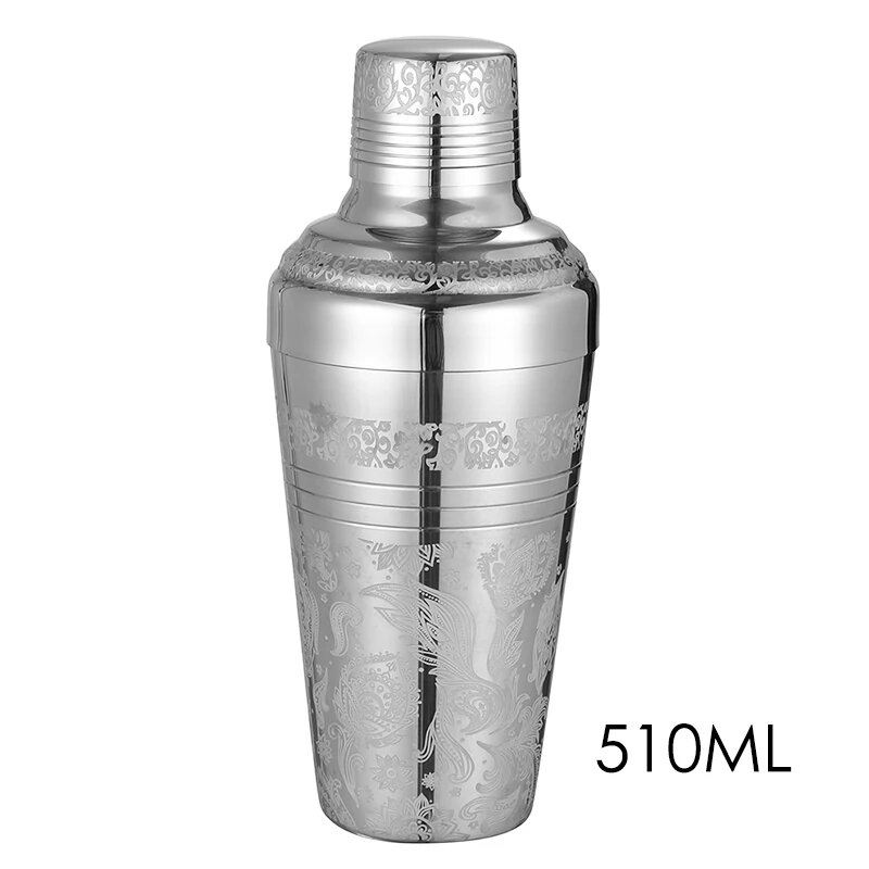 CocktailGeek 510 мл металлический барный шейкер Etched pattern
