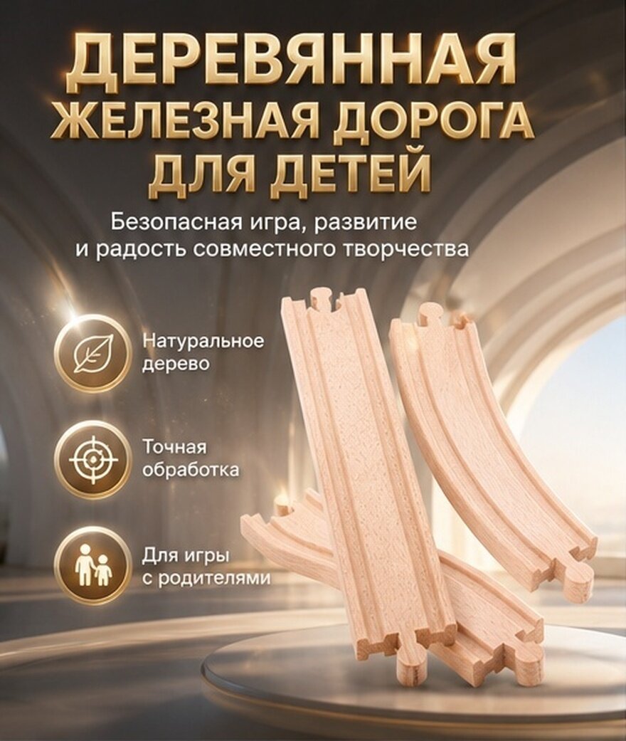 Деревянный Железная Дорога Для Детей Образовательная Игрушка С Треком 20.00X4.00X2.00Cm