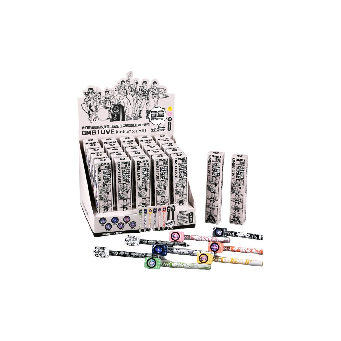 Kinbor The Lost Tomb Collaboration DM Band Gel Pen Mystery Boxes Single Mystery Box/Full Box 25 Pcs