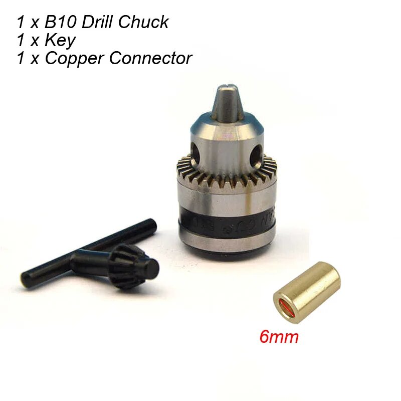 Патрон для дрели B10 0,6-6 мм Drill Chuck 6mm