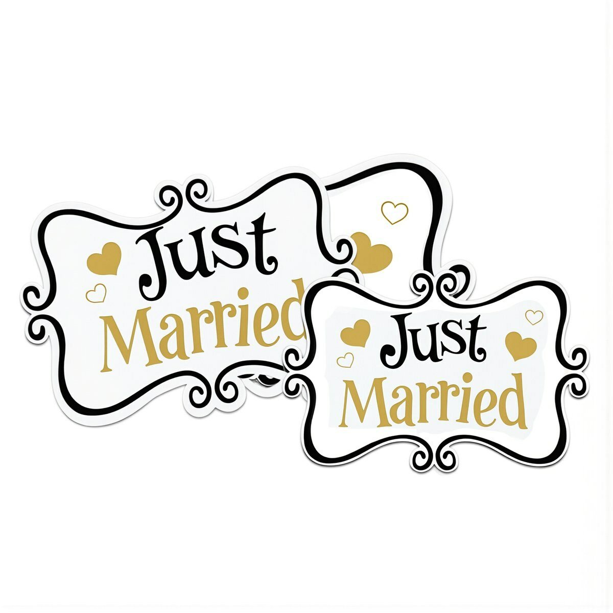 Наклейка Just Married из водонепроницаемого материала для украшения стекла свадебного автомобиля антигрязневая
