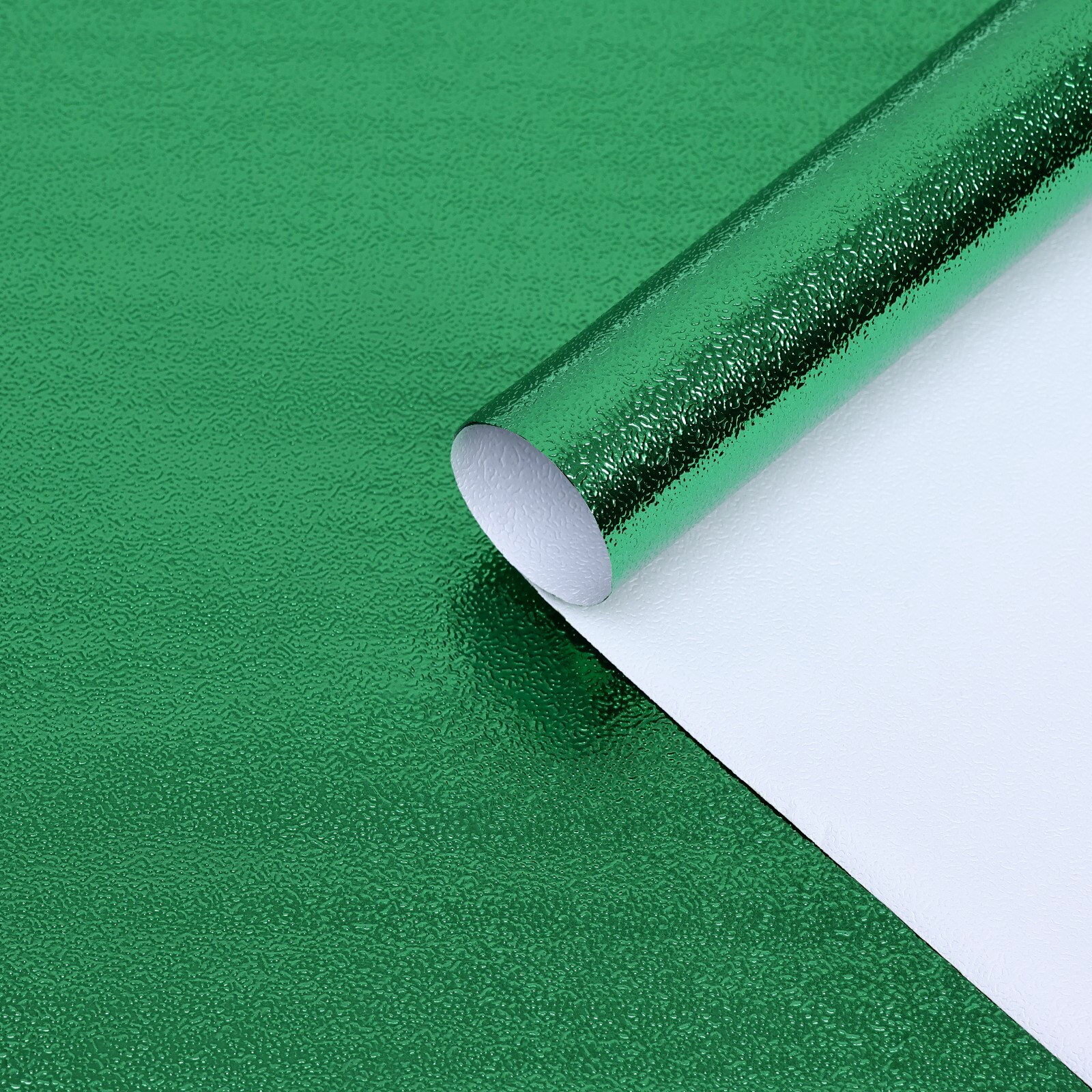 Бумага фольгированная 50x70 см, зелёная, дизайн: однотонный, для кого: унисекс, 20 шт.