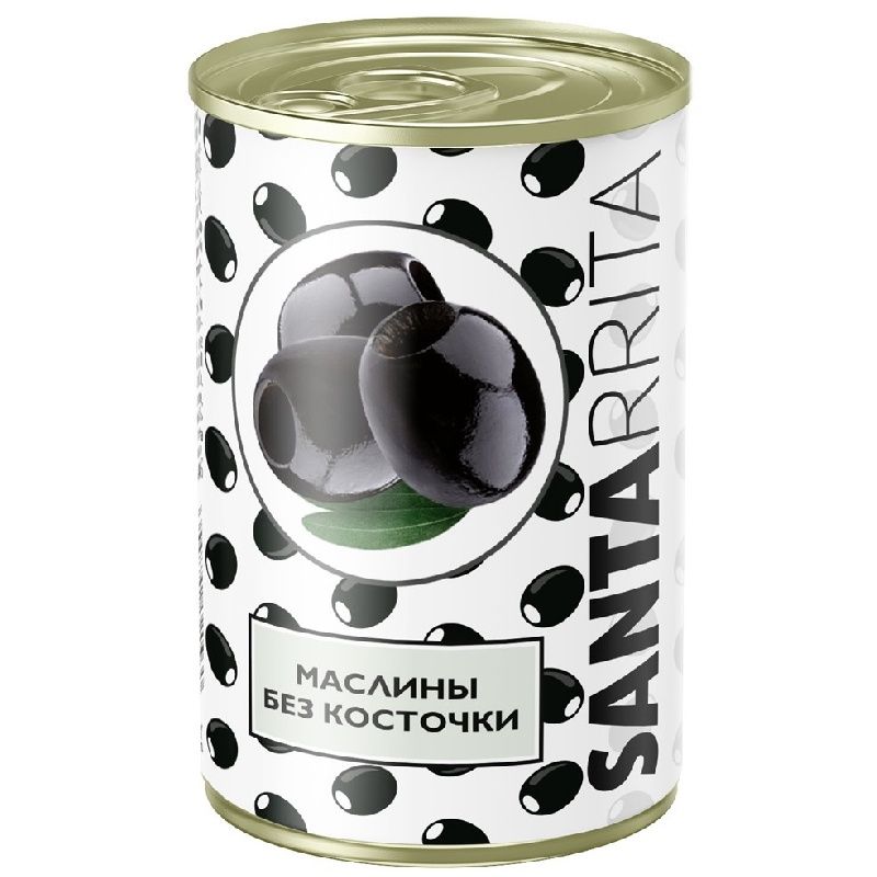 Маслины SANTARRITA без косточки /жесть/ 280г