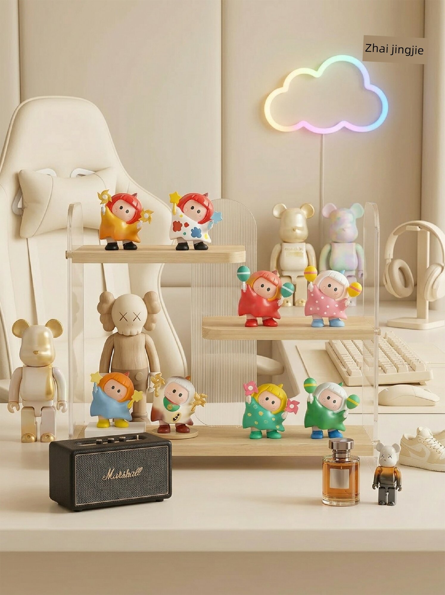 Витрина для фигурок Yoyo, милые фигурки, игрушки Miniso, демонстрационный шкаф, коробка для хранения, подставка для