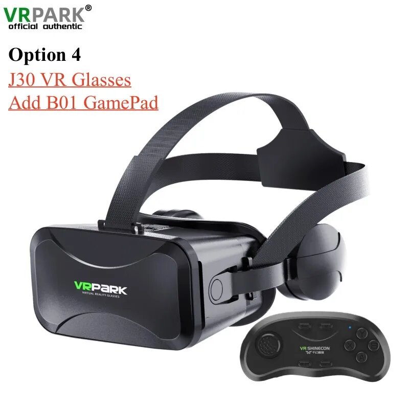 VR очки J30 4K для смартфонов J30 add B01 gamepad
