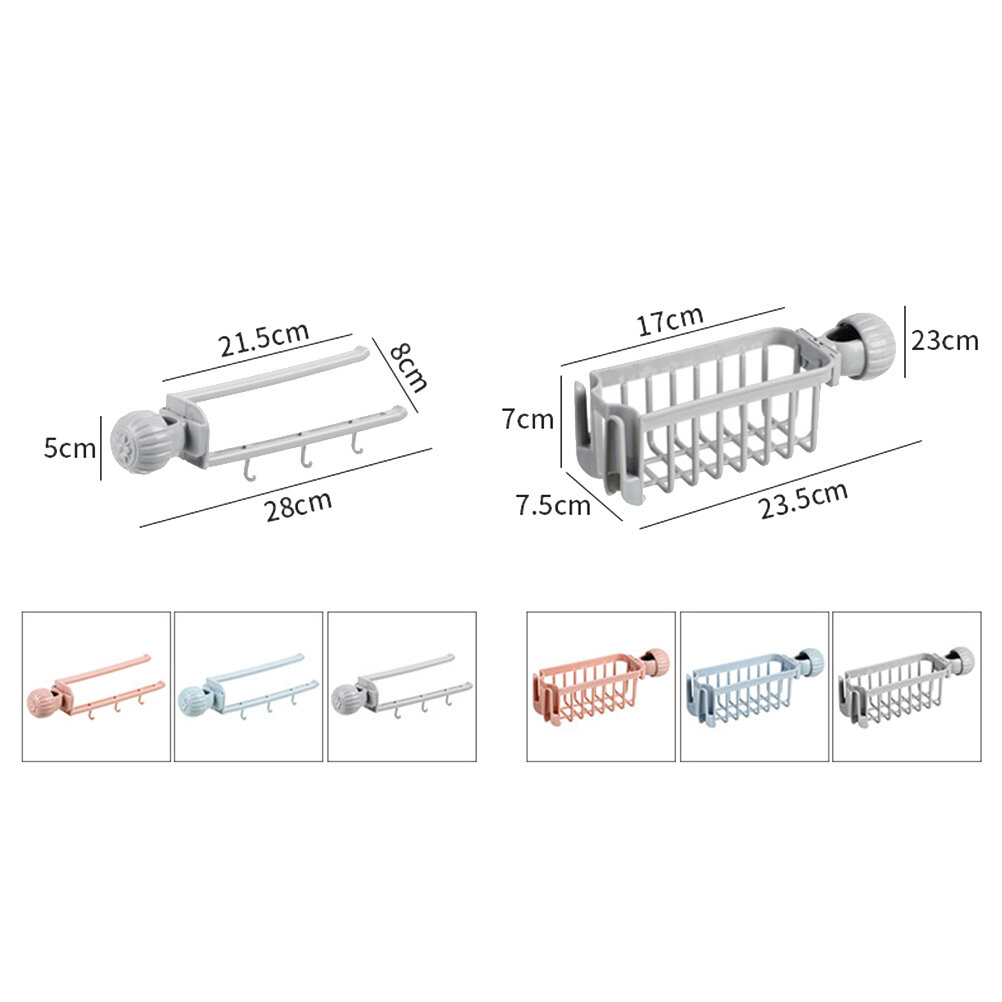 Держатель Для Губки 2 Шт На Кран Сетка Для Сушки Тряпок Серый 28x8x5cm