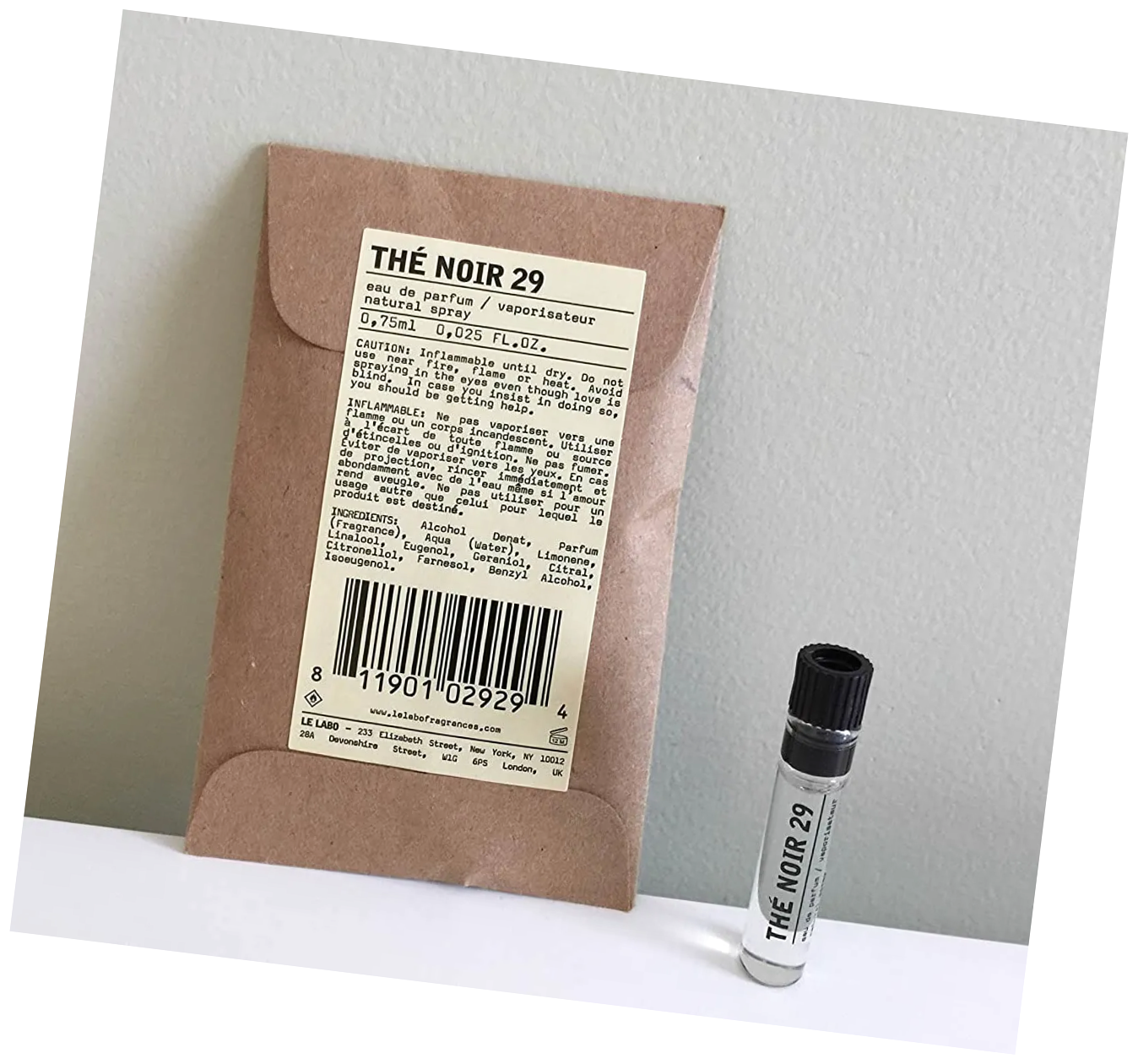 Парфюмерная вода Ле Лабо Ноир 29 0.75 мл сэмпл унисекс / Le Labo The Noir 29