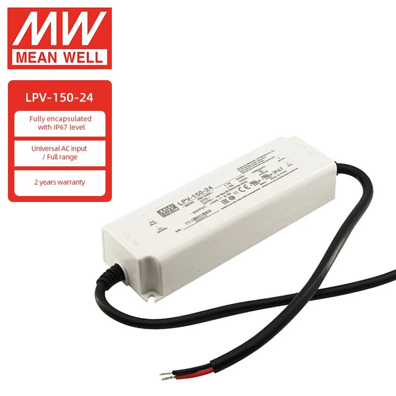 Импульсный источник питания MEAN WELL LPV для светодиодов 5-48В 24V, 35W (LPV-35)