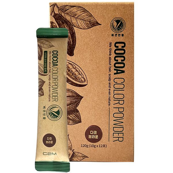 Краситель для волос Qtem Cocoa Color Powder на основе какао-порошка, темно-коричневый, 10 г