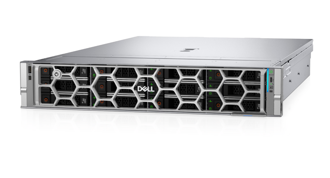 Сервер Dell PowerEdge R570 Rack Server 2U, 12LFF, SATA, DDR5, Intel® Xeon® 6,0*PERC H365i