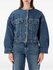 Куртка Levi's Faux-shearling-trim cropped denim jacket, размер S