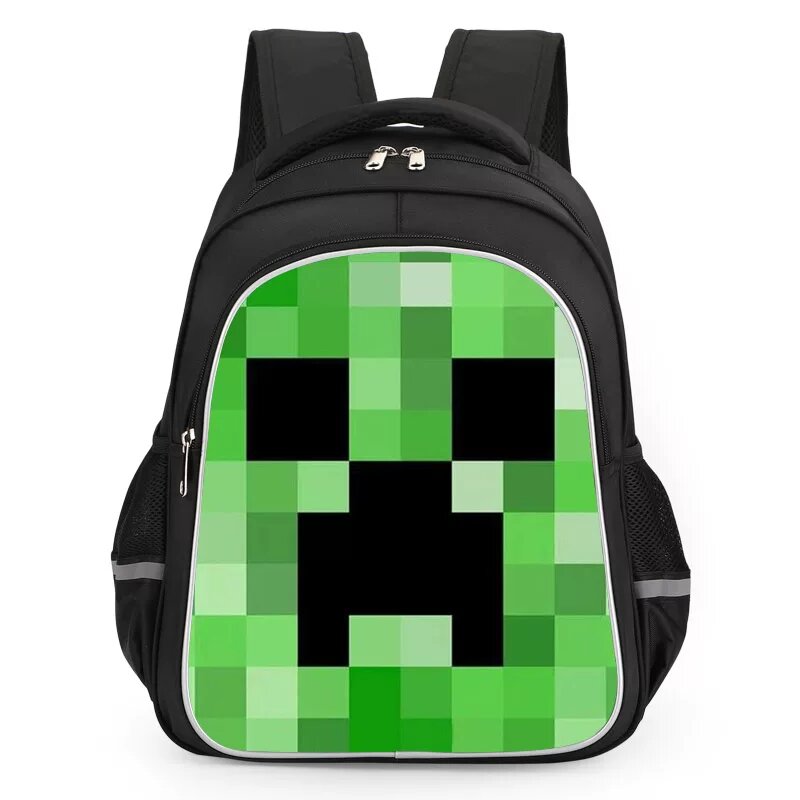 Детский школьный рюкзак Minecraft для 1-2 классов, эргономичная поддержка спины с износостойким рисунком 1
