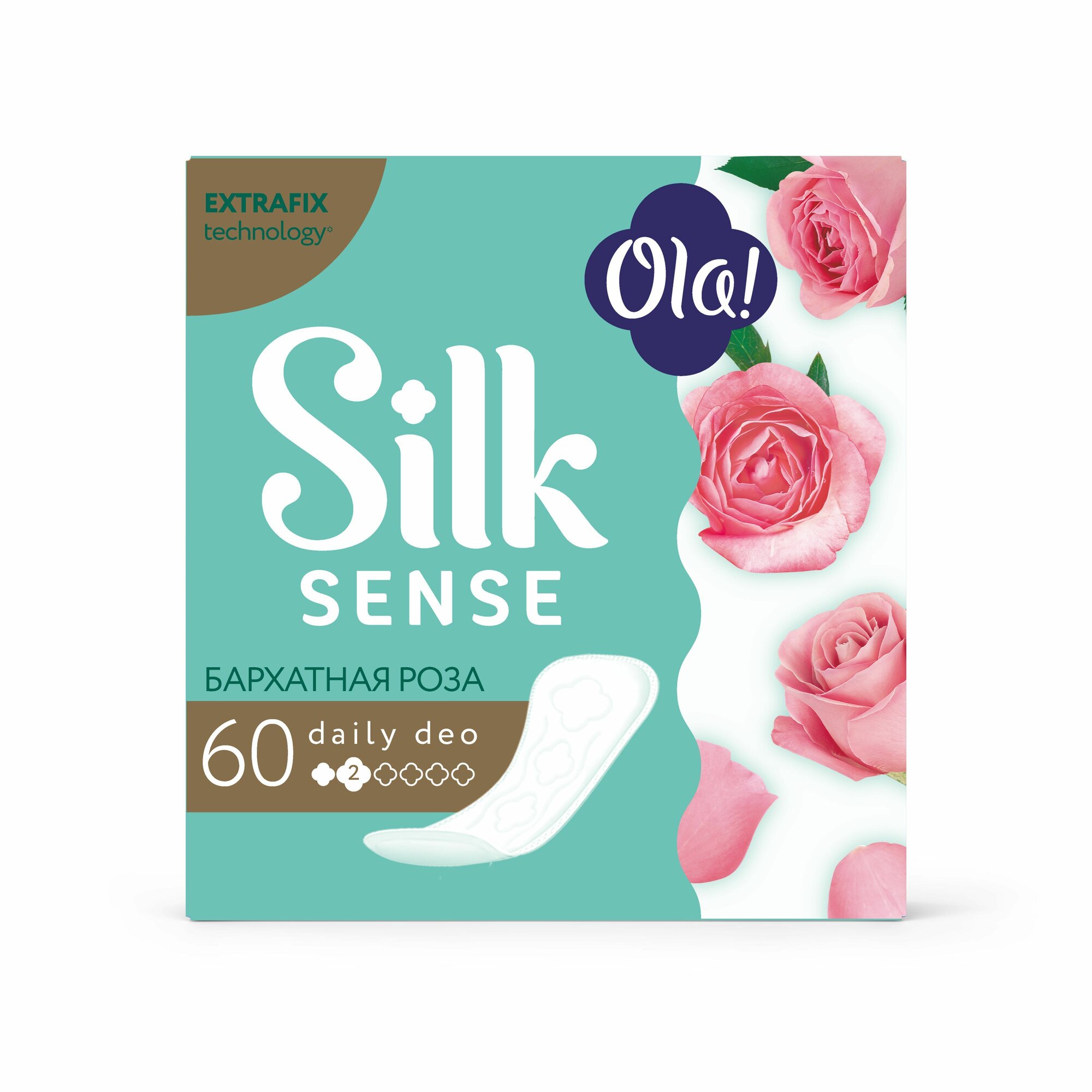 Прокладки ежедневные Silk Sense Daily Deo Бархатная роза 60 шт