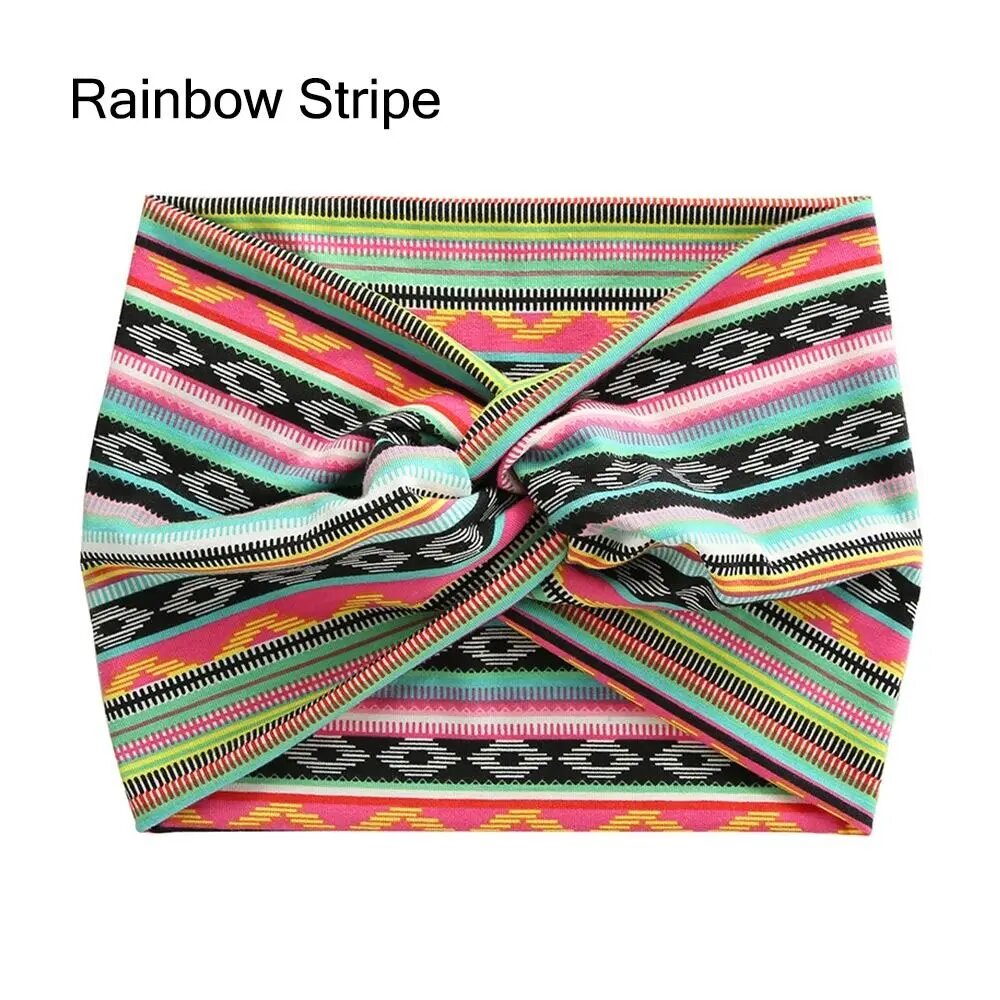 Повязка на голову Rainbow Stripe Boho
