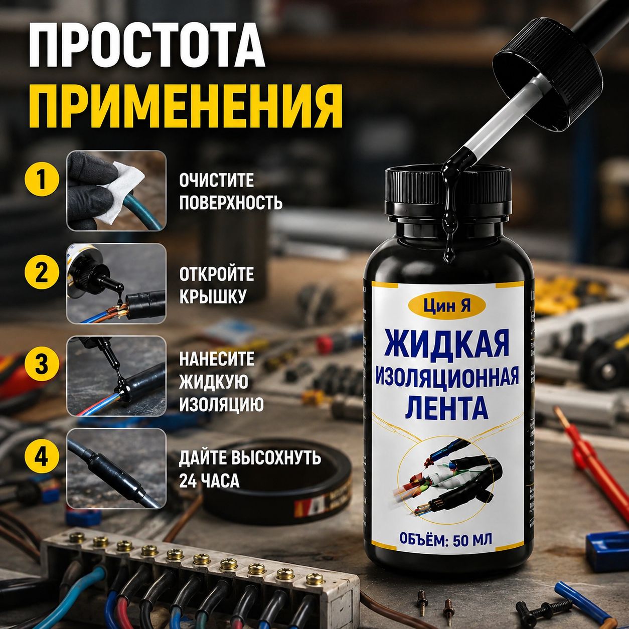Изолента 10 мм 10 м, 1 шт.