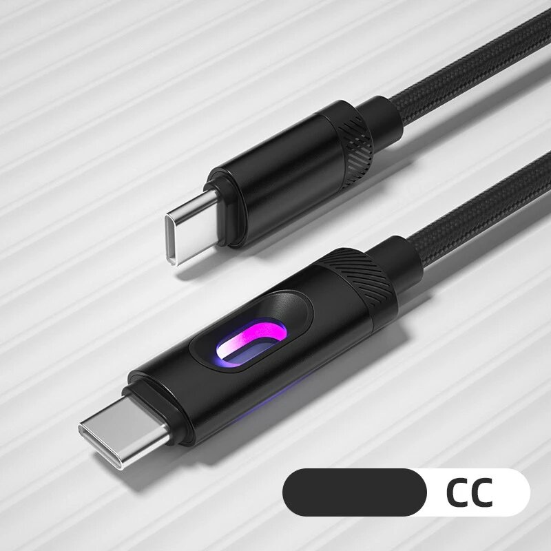 Кабель Для Быстрой Зарядки USB-C PD 240 Вт С Двумя Портами Для Передачи Данных, Совместимый С iPhone 15/16/17, iPad, Samsung