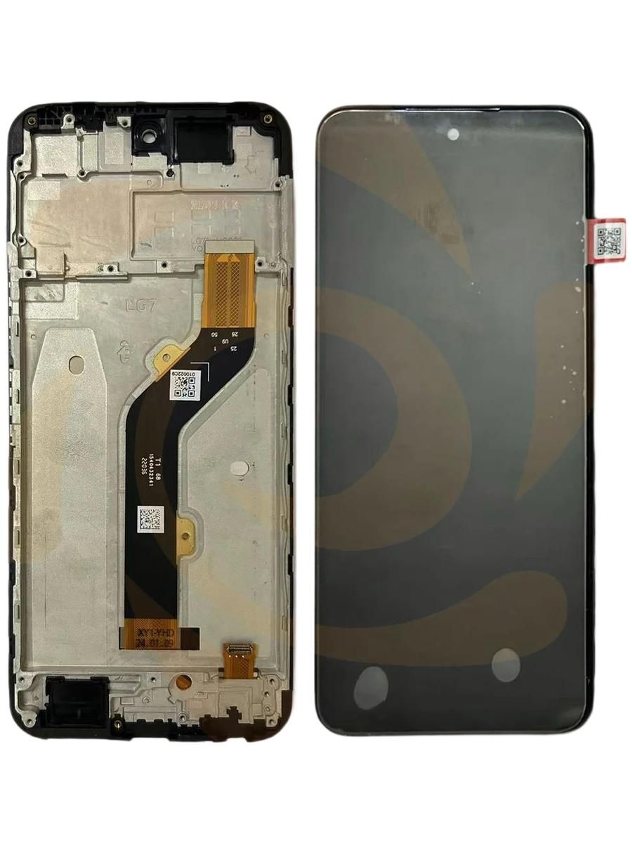 Дисплей для Tecno Pova 4 (LG7n) модуль с рамкой Черный - OR