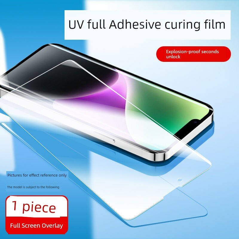 IPhone 16e UV-пленка Полный клей Быстрый разблокировка 1 шт. с инструментом и лампой для отверждения