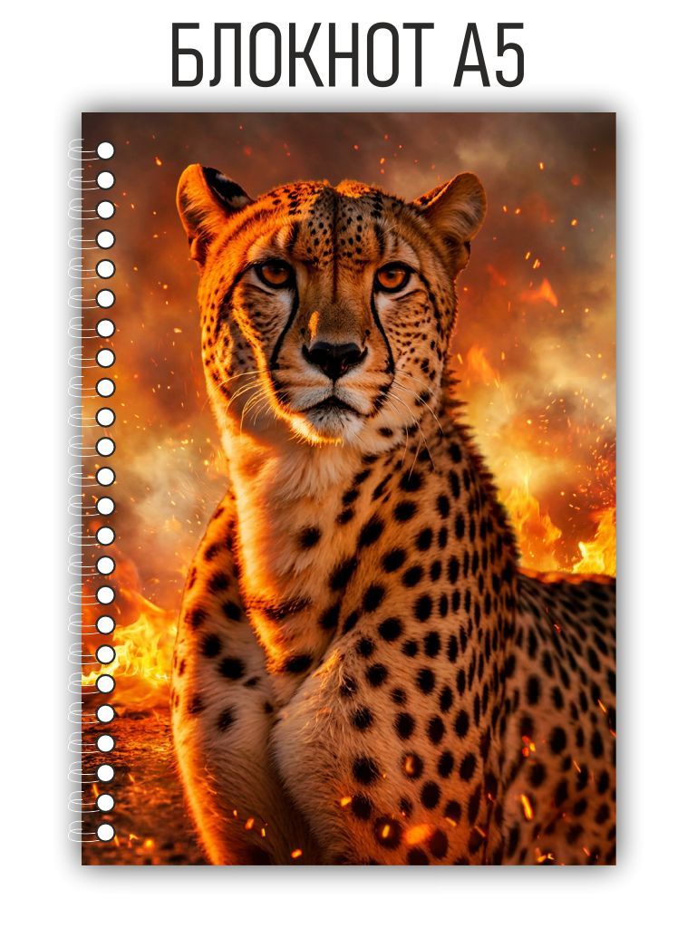 Блокнот Животные, Гепард, cheetah , Блокнот А5